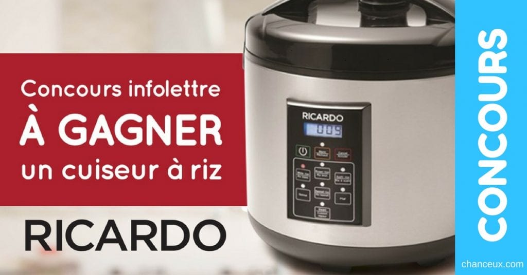 Concours Setlakwe Gagnez un magnifique cuiseur à riz Ricardo!