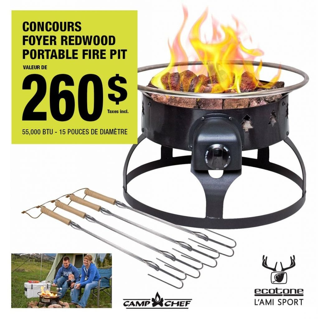 Concours Québec - Un foyer Redwood Portable Fire Pit de Camp Chef